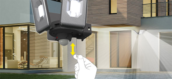 12.5W×3灯スライド型LEDセンサーライト LED-AC3050